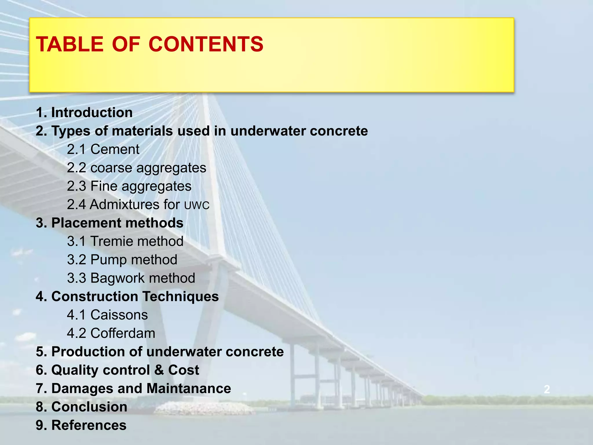 Under water concrete | PPTX