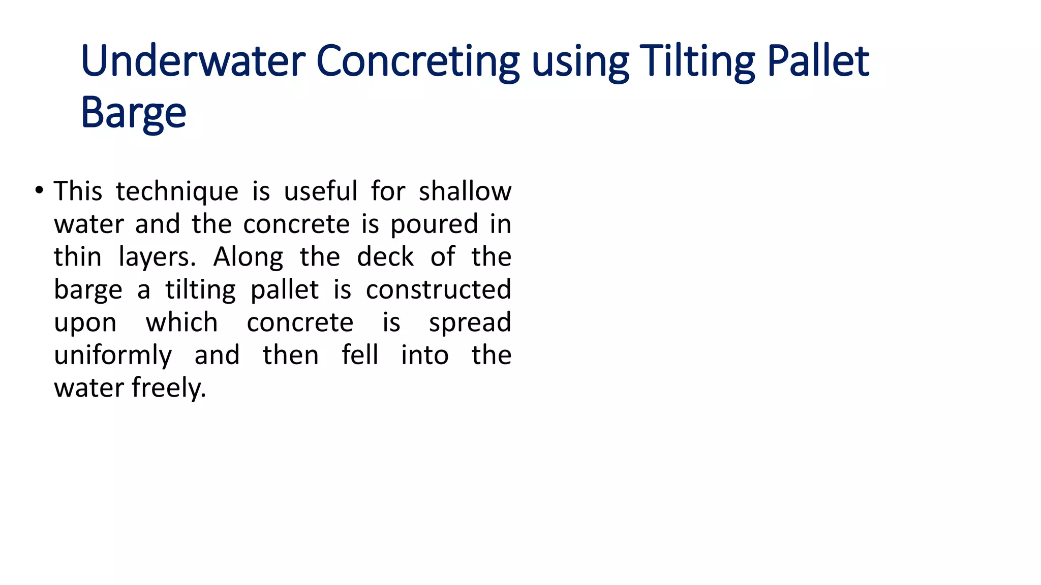 UNDERWATER CONCRETING TECHNIQUES | PPTX