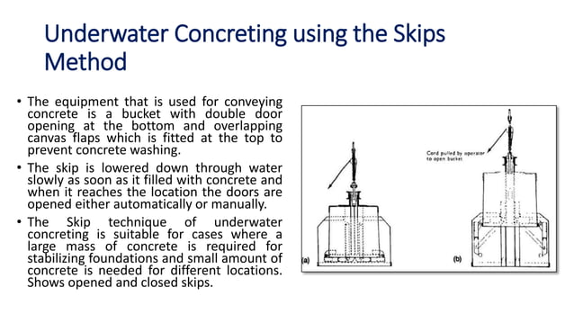 UNDERWATER CONCRETING TECHNIQUES | PPTX | Scuba Diving | Extreme Sports