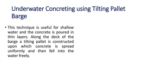 UNDERWATER CONCRETING TECHNIQUES | PPTX | Scuba Diving | Extreme Sports