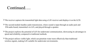 UNDERWATER_DATA_AND_AUDIO_TRANSMISSION_USING_LIFI_(4)[1].pptx