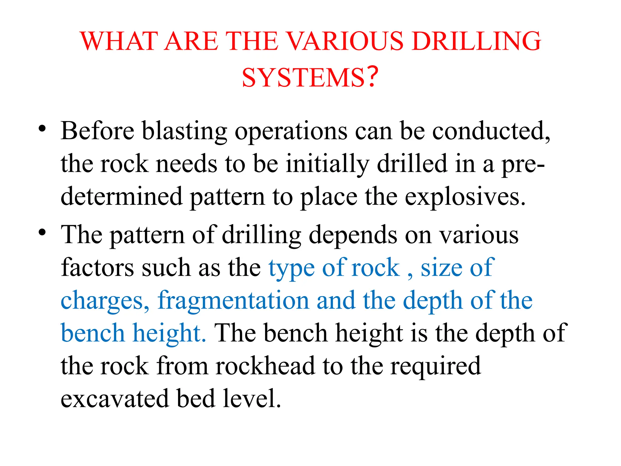 underwater Drilling & Blasting for infrastructure | PPTX