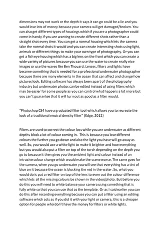 Underwater essay | DOCX