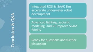 Underwater robotics simulation with isaac sim | PPTX