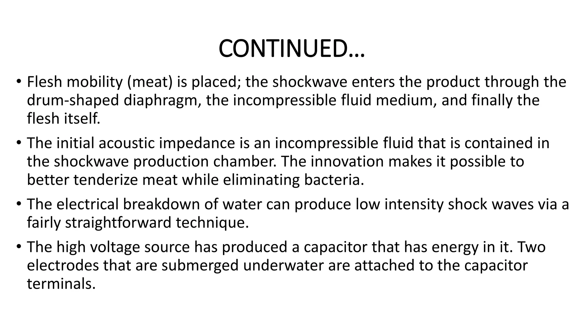 UNDERWATER SHOCKWAVE PROCESSING & APPLICATIONS | PPTX