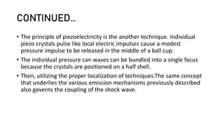 UNDERWATER SHOCKWAVE PROCESSING & APPLICATIONS | PPTX