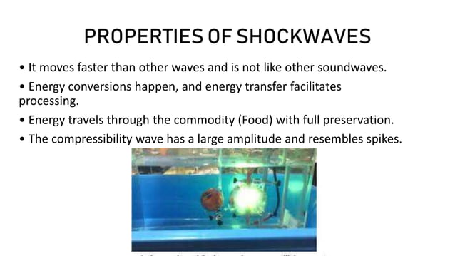UNDERWATER SHOCKWAVE PROCESSING & APPLICATIONS | PPTX