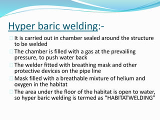 Under water welding | PPT