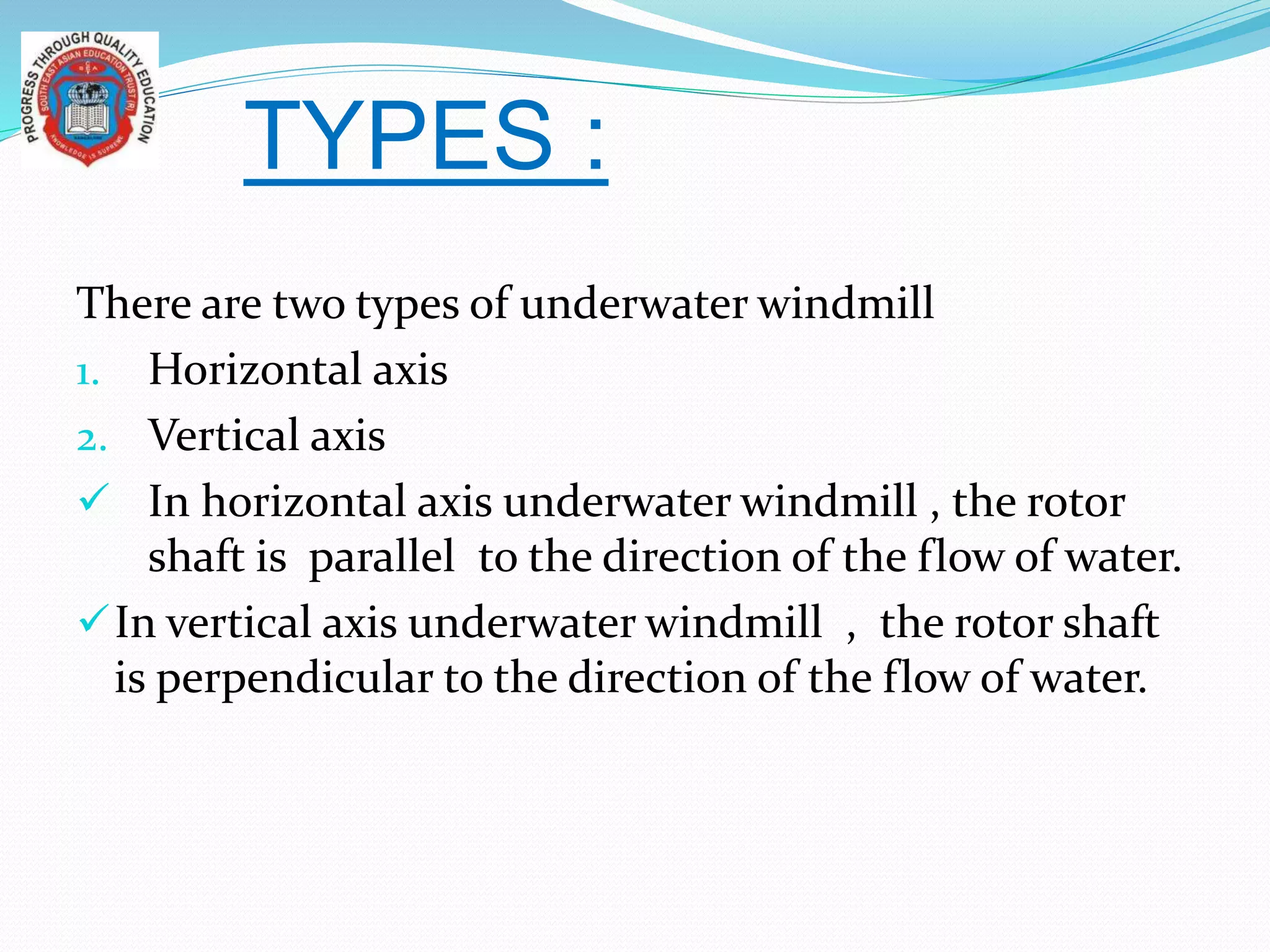 Underwater windmill | PPTX