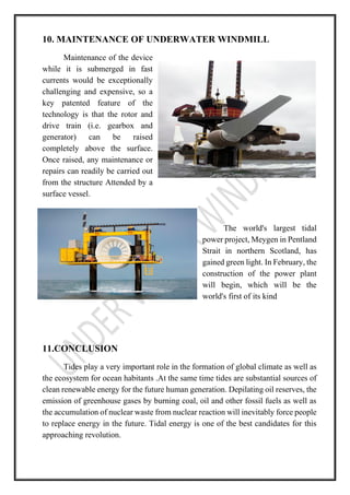 Under water windmill report | PDF