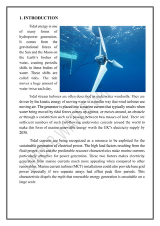 Under water windmill report | PDF