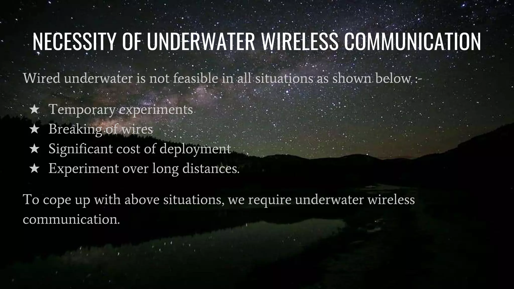Underwater wireless communication | PPTX