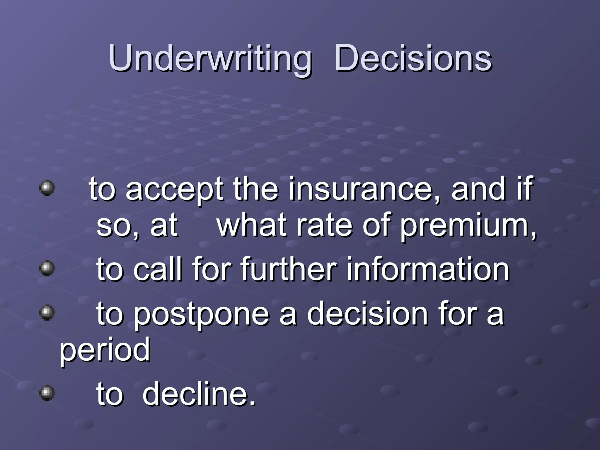 Life Insurance Underwriting | PDF