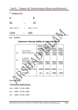 Under writing (chp 18) | DOCX