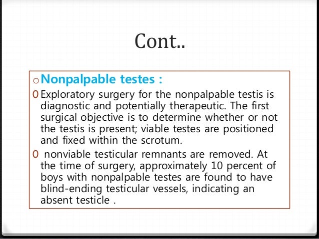 Undescended testes