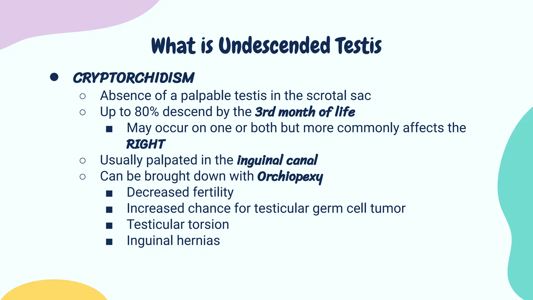 Undescended Testes Hydrocele Testicular Torsion Pdf