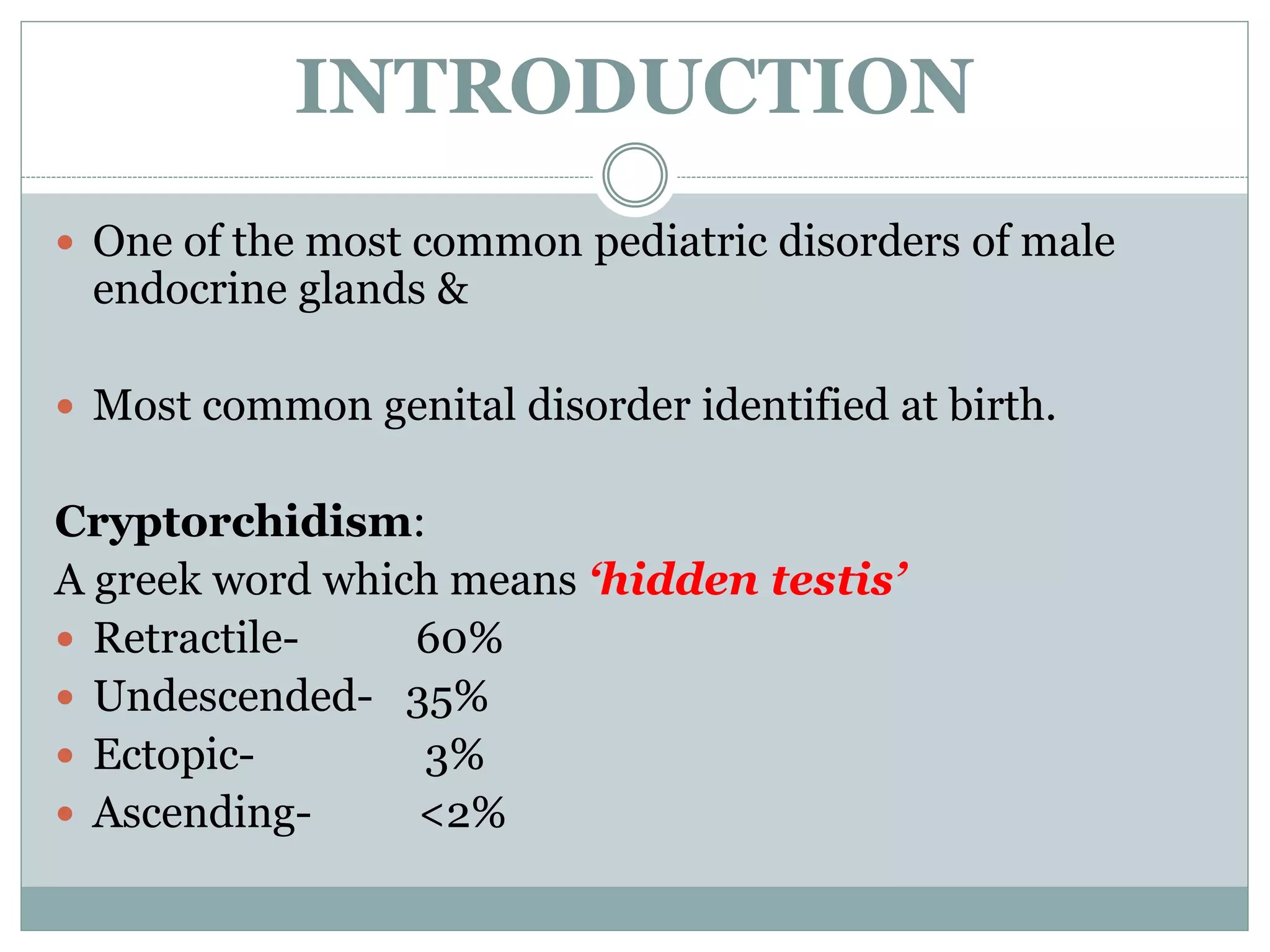 Undescended testis | PPTX