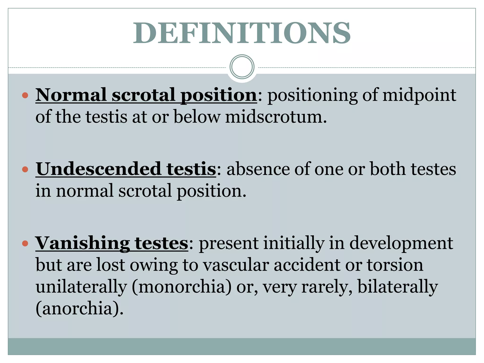 Undescended testis | PPTX