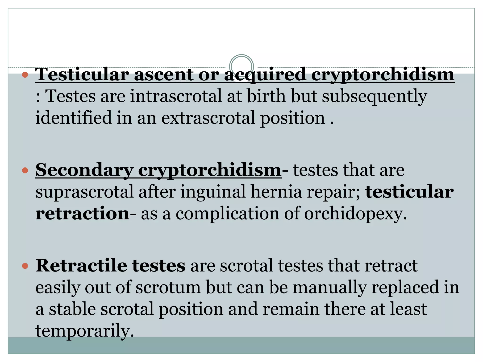 Undescended testis | PPTX
