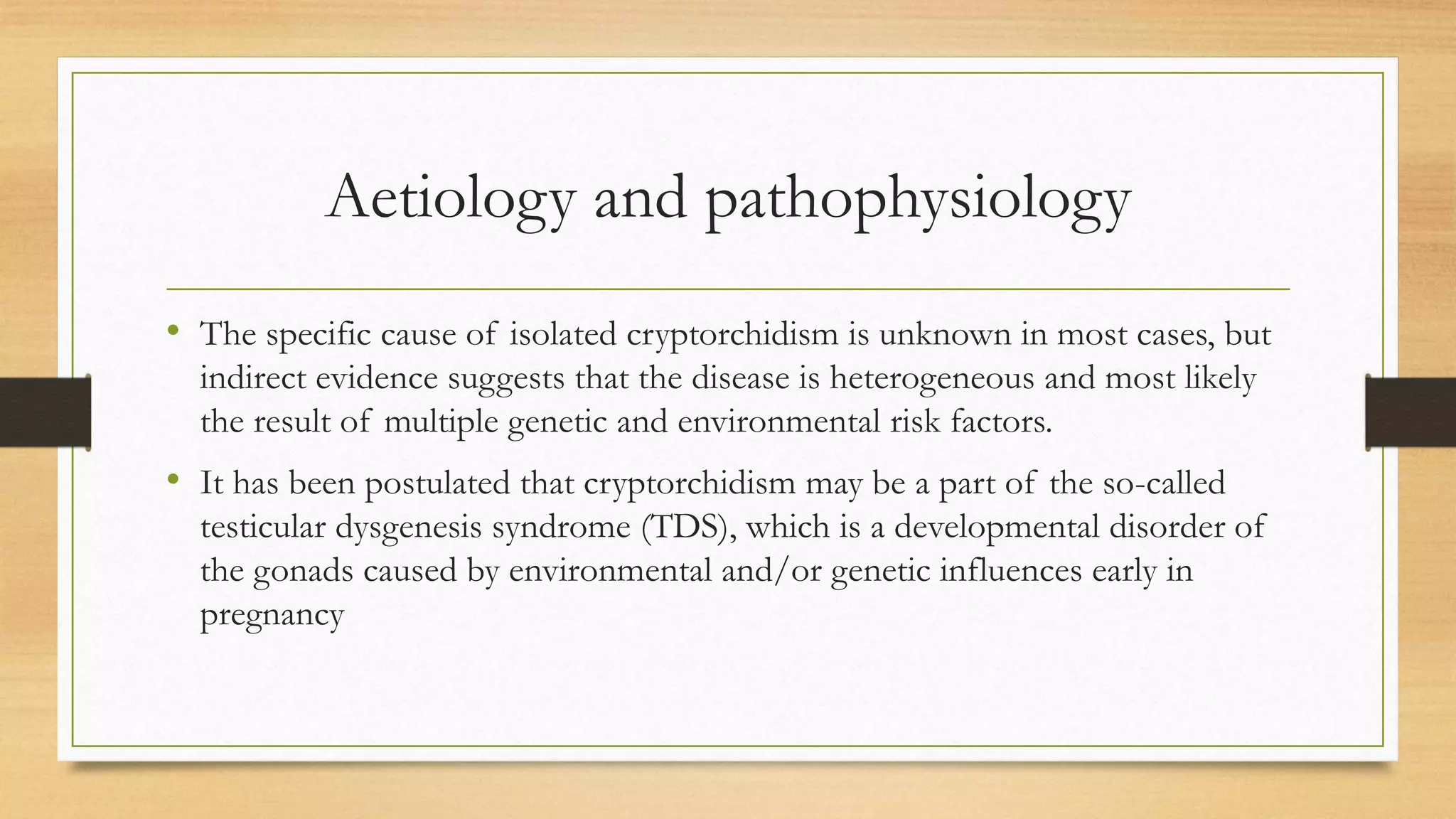 Undescended Testis (UDT) | PPTX