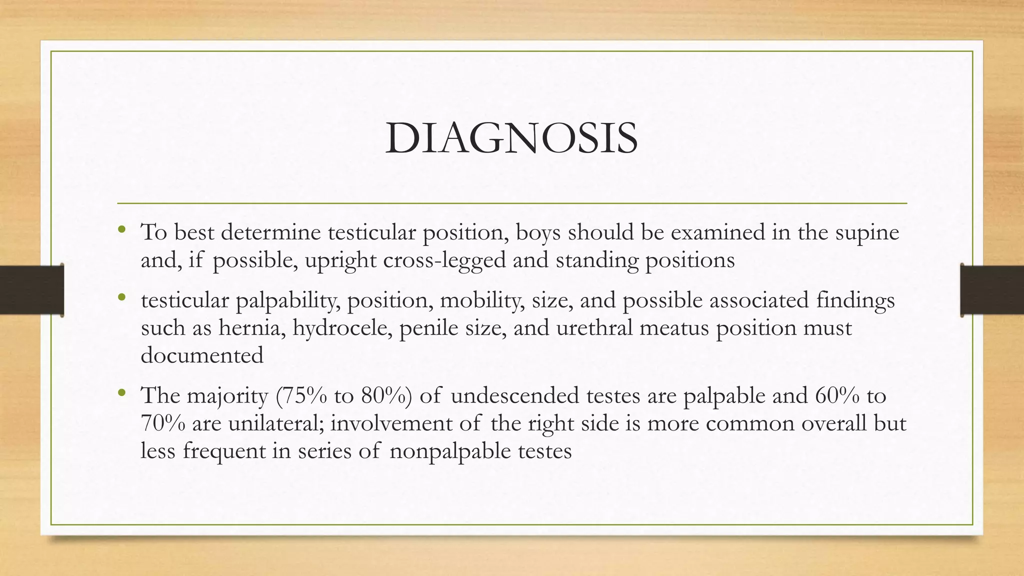 Undescended Testis (UDT) | PPTX