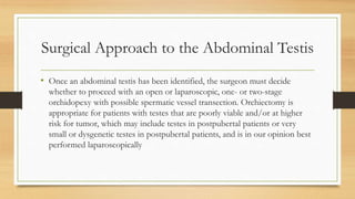 Undescended Testis (UDT) | PPTX