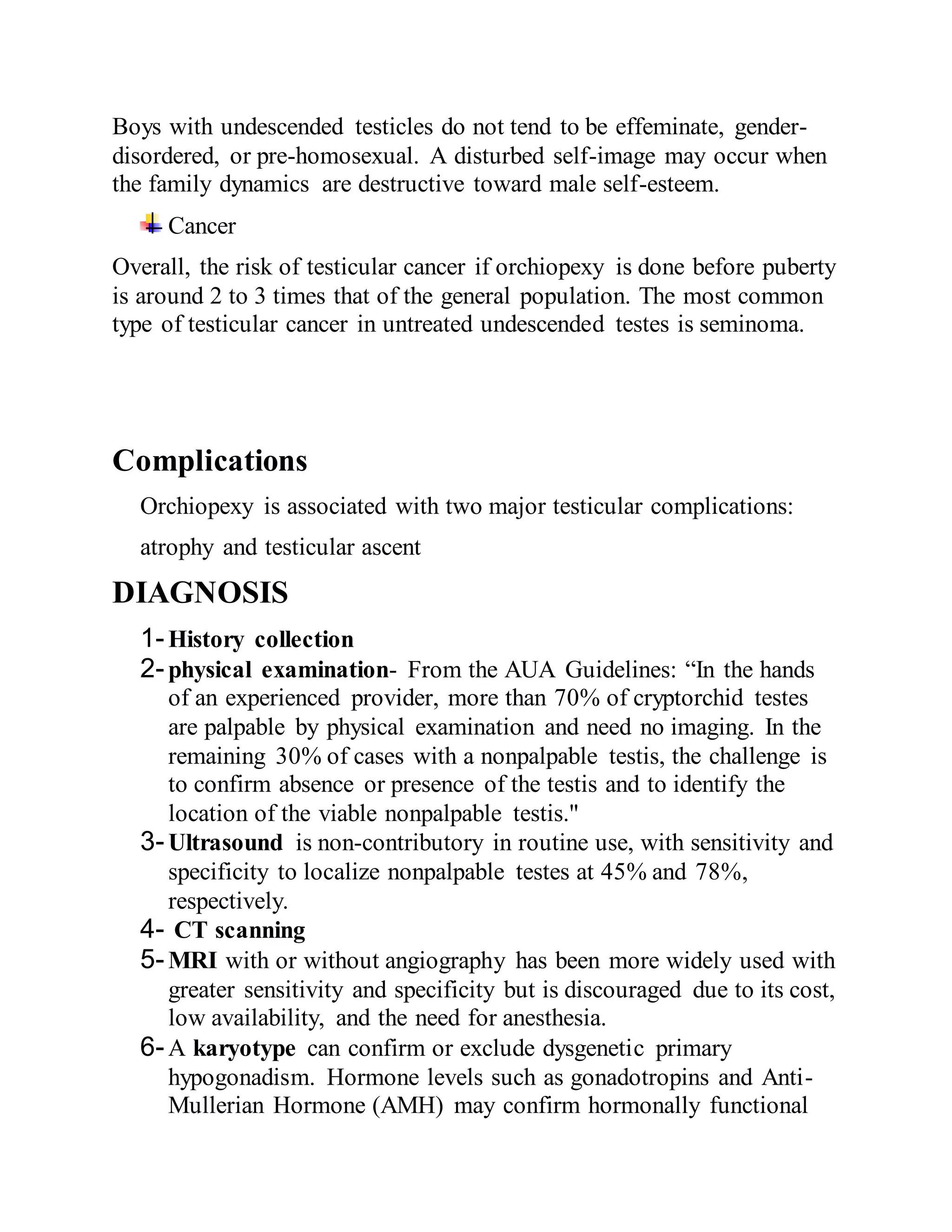 Undescended testtis | PDF