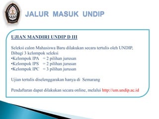 Diponegoro University An Excellent Research University | PPTX