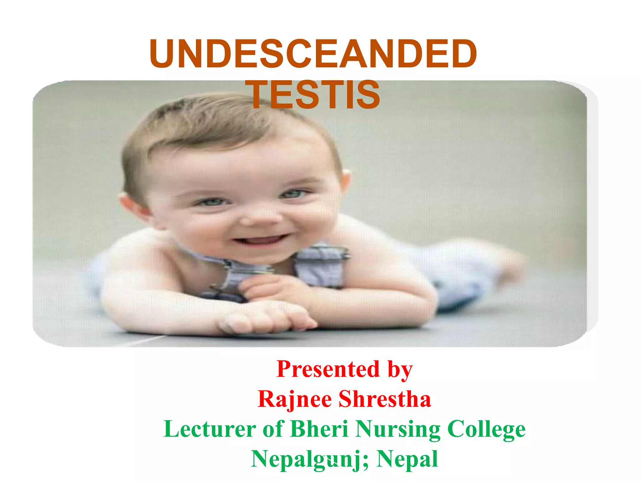 Undescended testes | PPT