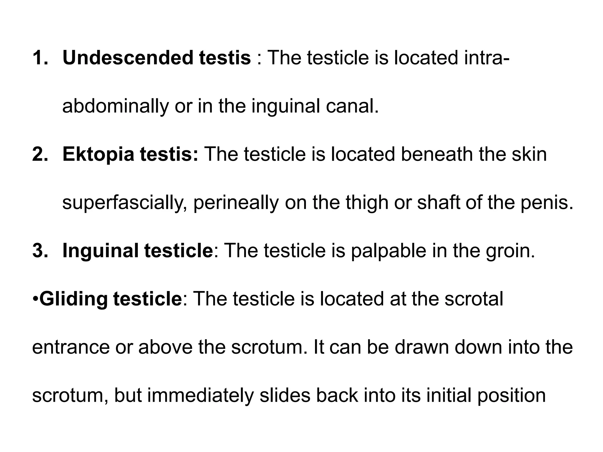 Undescended testes | PPT
