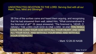 Undistracted devotion to the lord | PPT