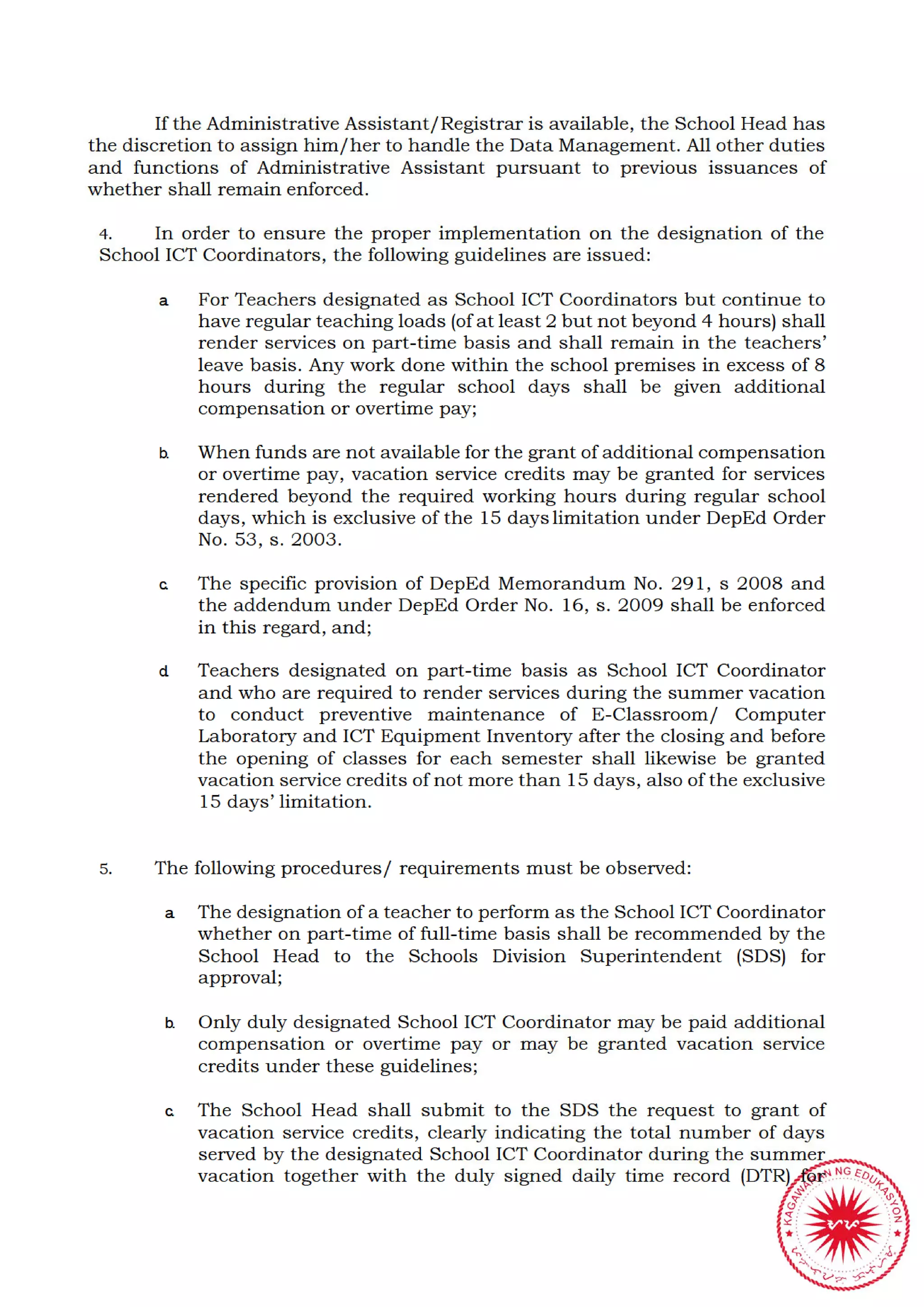 Undm designation-of-ict-coordinators-2 | PDF