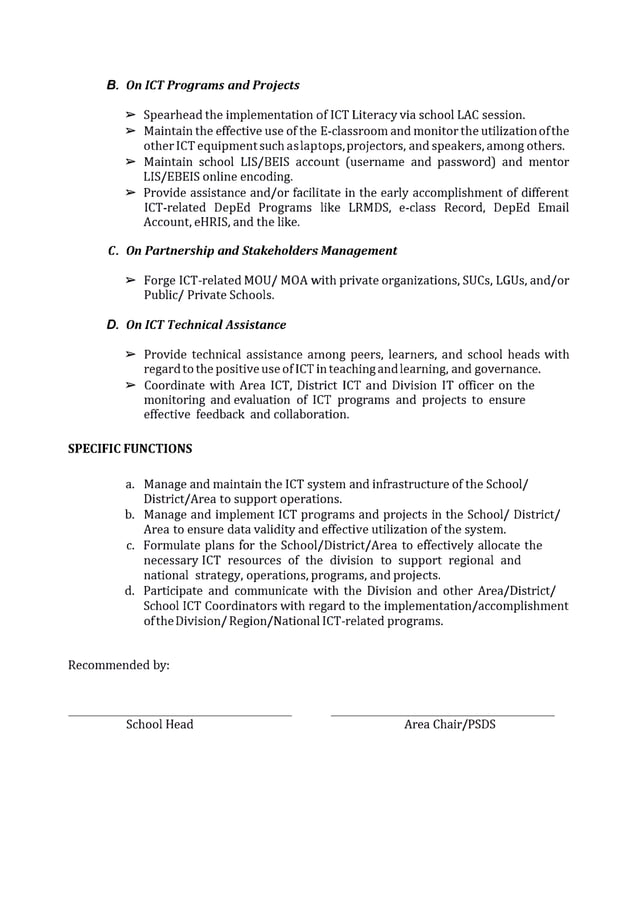 Undm designation-of-ict-coordinators-2 | PDF | Professional School | Postgraduate Education