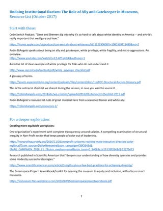 Undoing Institutional Racism: The Role of Ally and Gatekeeper in ...