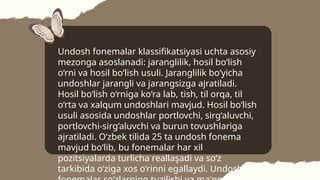 O'zbek tilshunosligida Undosh fonemalarni o'rganish.pptx