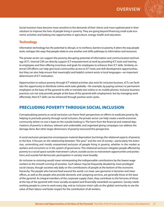 [Overview] Barriers and Opportunities at the Base of the Pyramid - The ...