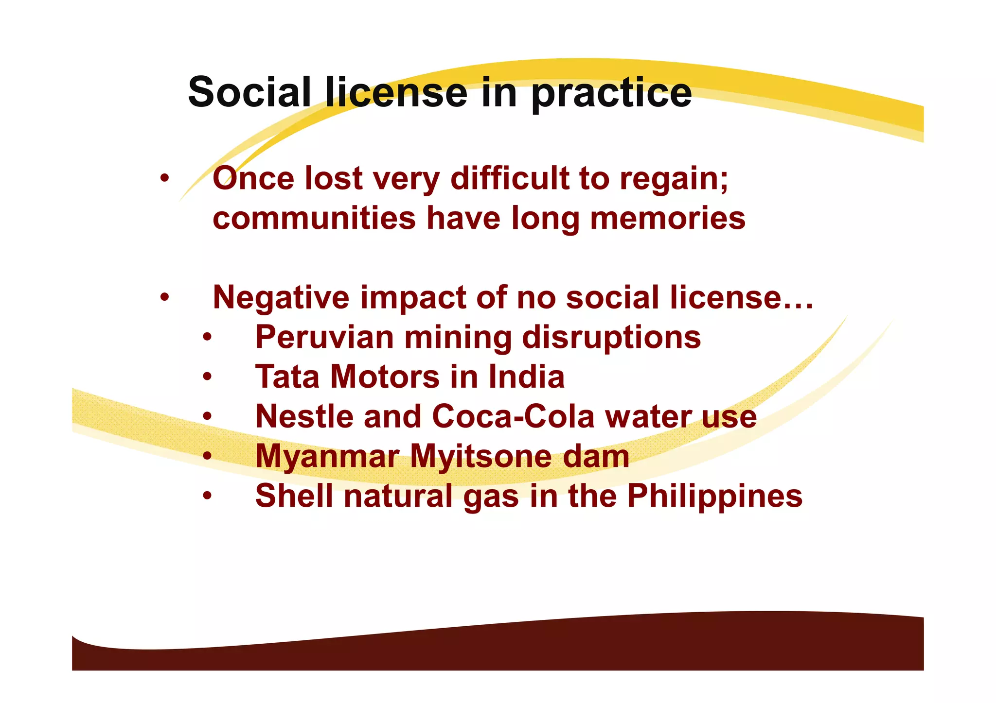 Social Licence to Operate: What and Why Undp standley | PDF