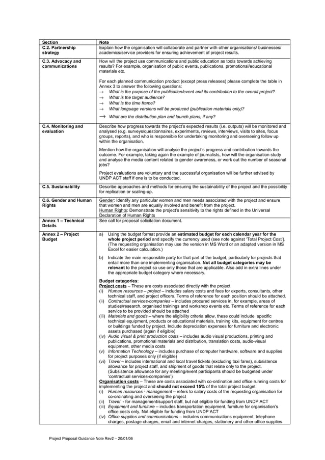 Undp act project_proposal_guidelines | PDF
