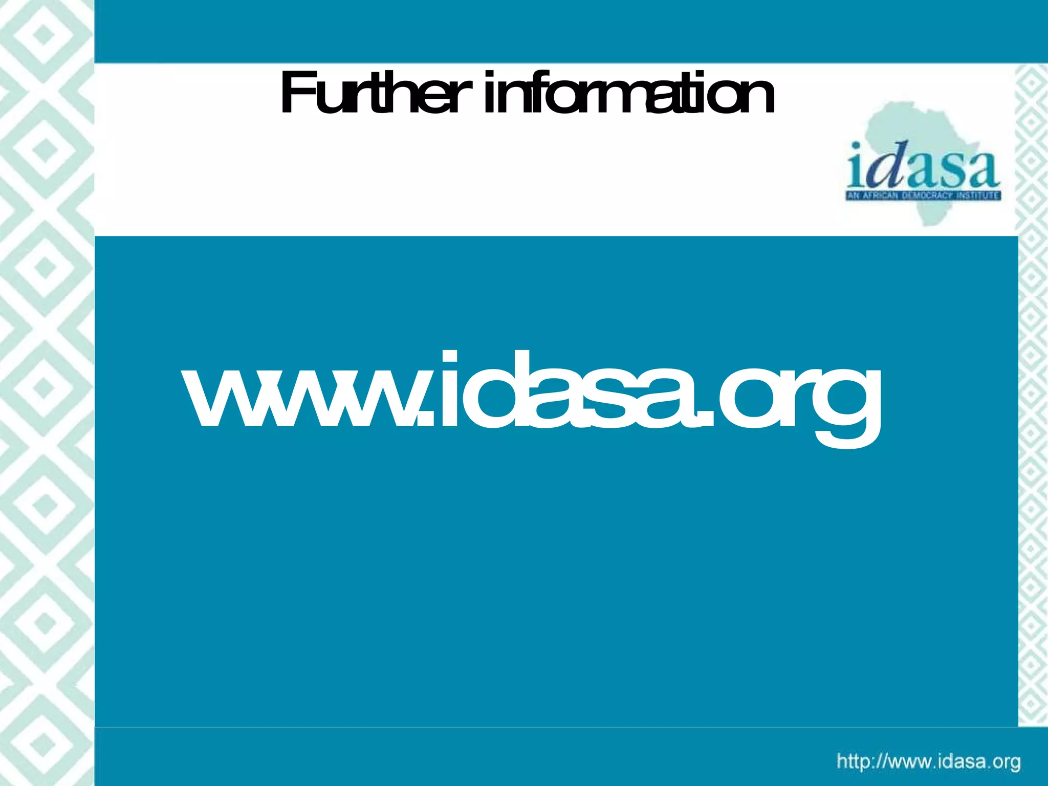 Idasa and Governance in Africa | PPT