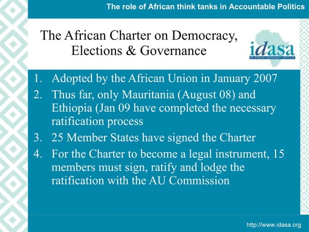 Idasa and Governance in Africa | PPT