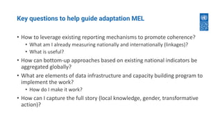 Building national systems for adaptation Monitoring, Evaulation and ...