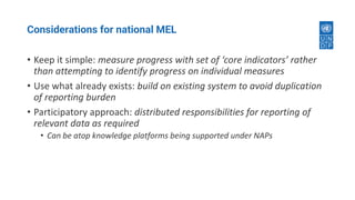 Building national systems for adaptation Monitoring, Evaulation and ...