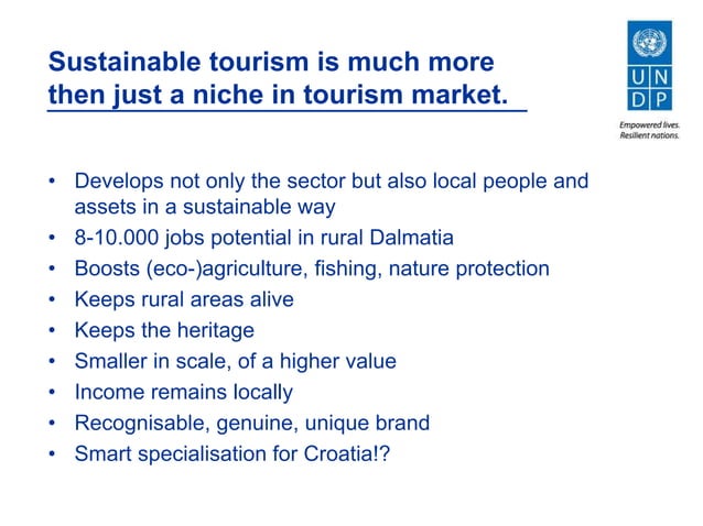 UNDP sustainable tourism - examples | PPT