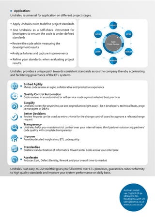 Undraleu ETL Code Review Tool for Informatica PowerCenter, Data Sheet | PDF