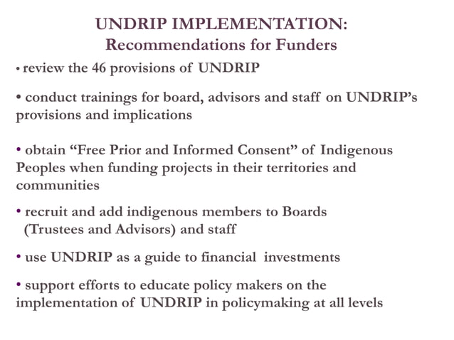 UNDRIP2010 HIGHLIGHTS articles, significance and laws | PPT