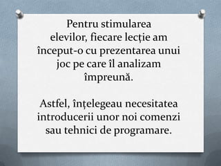 Un drum prin scratch | PPTX