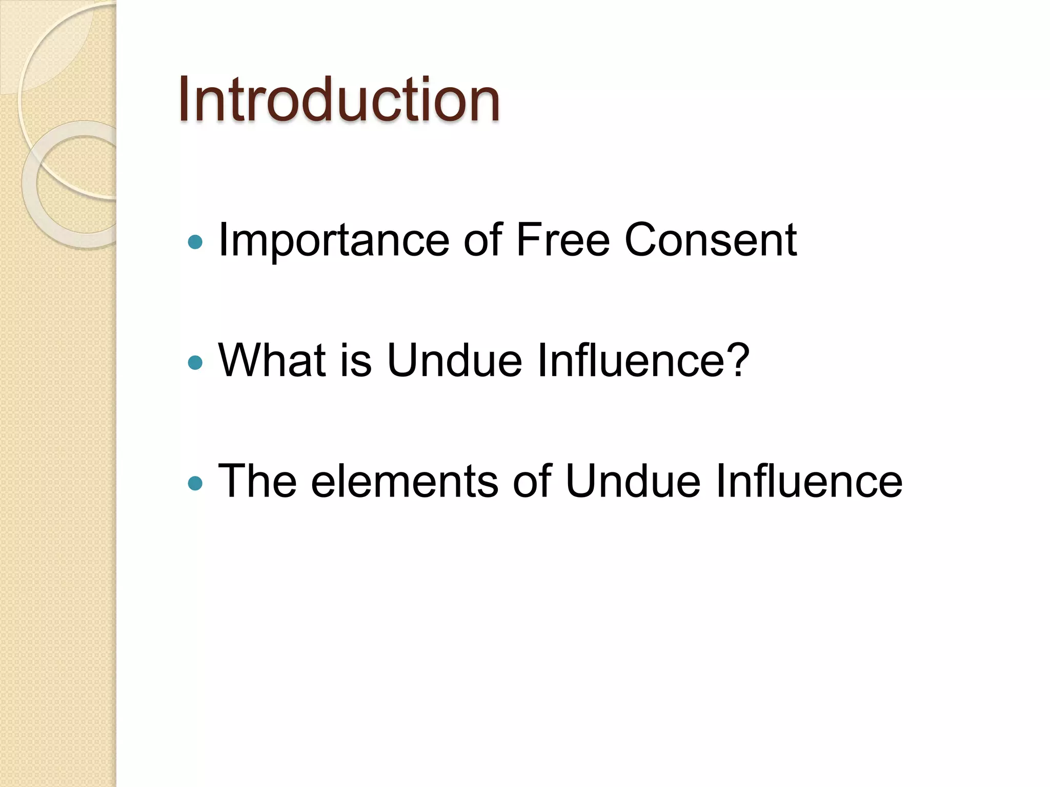 Undue influence | PPTX