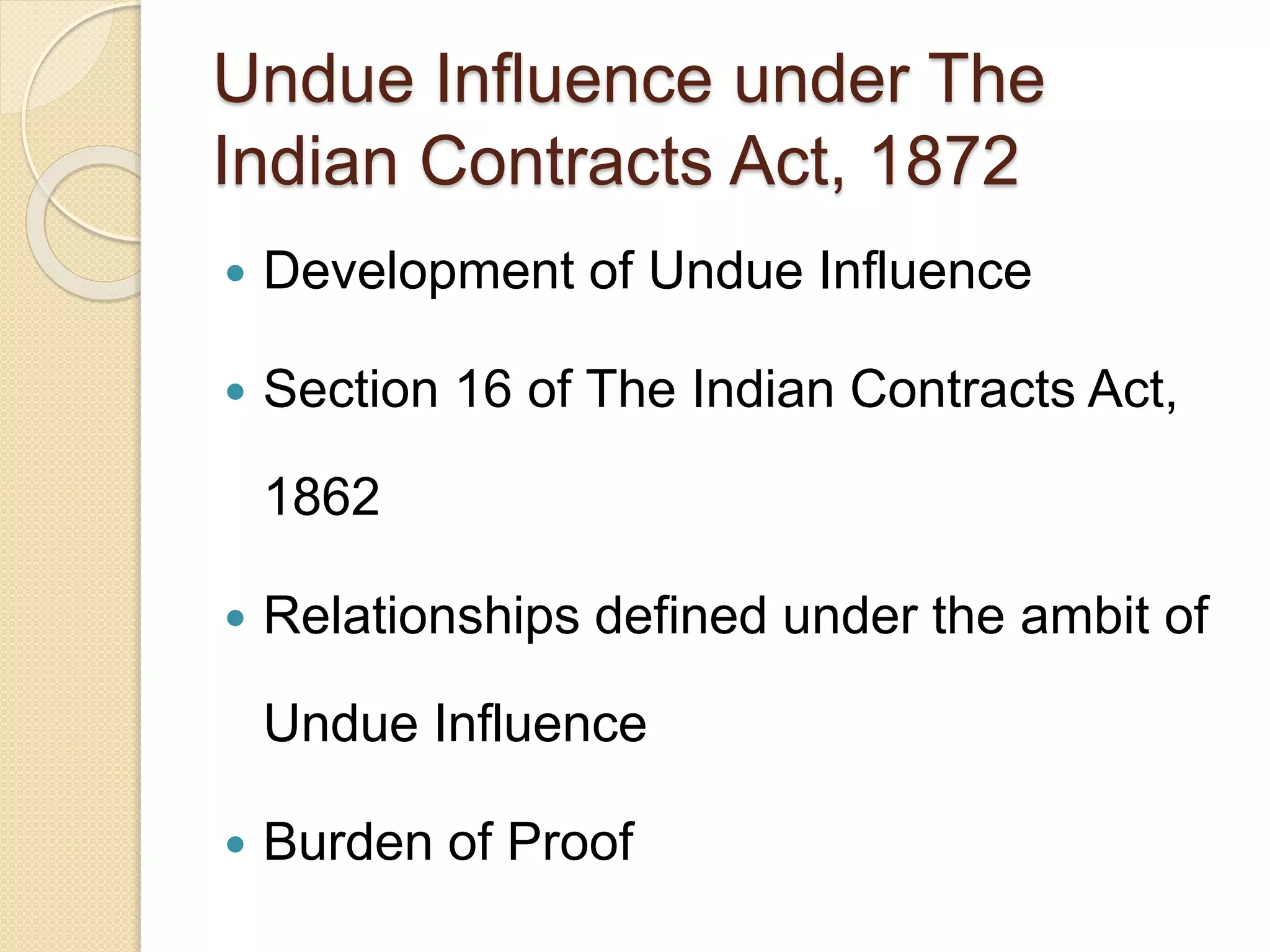 Undue influence | PPTX