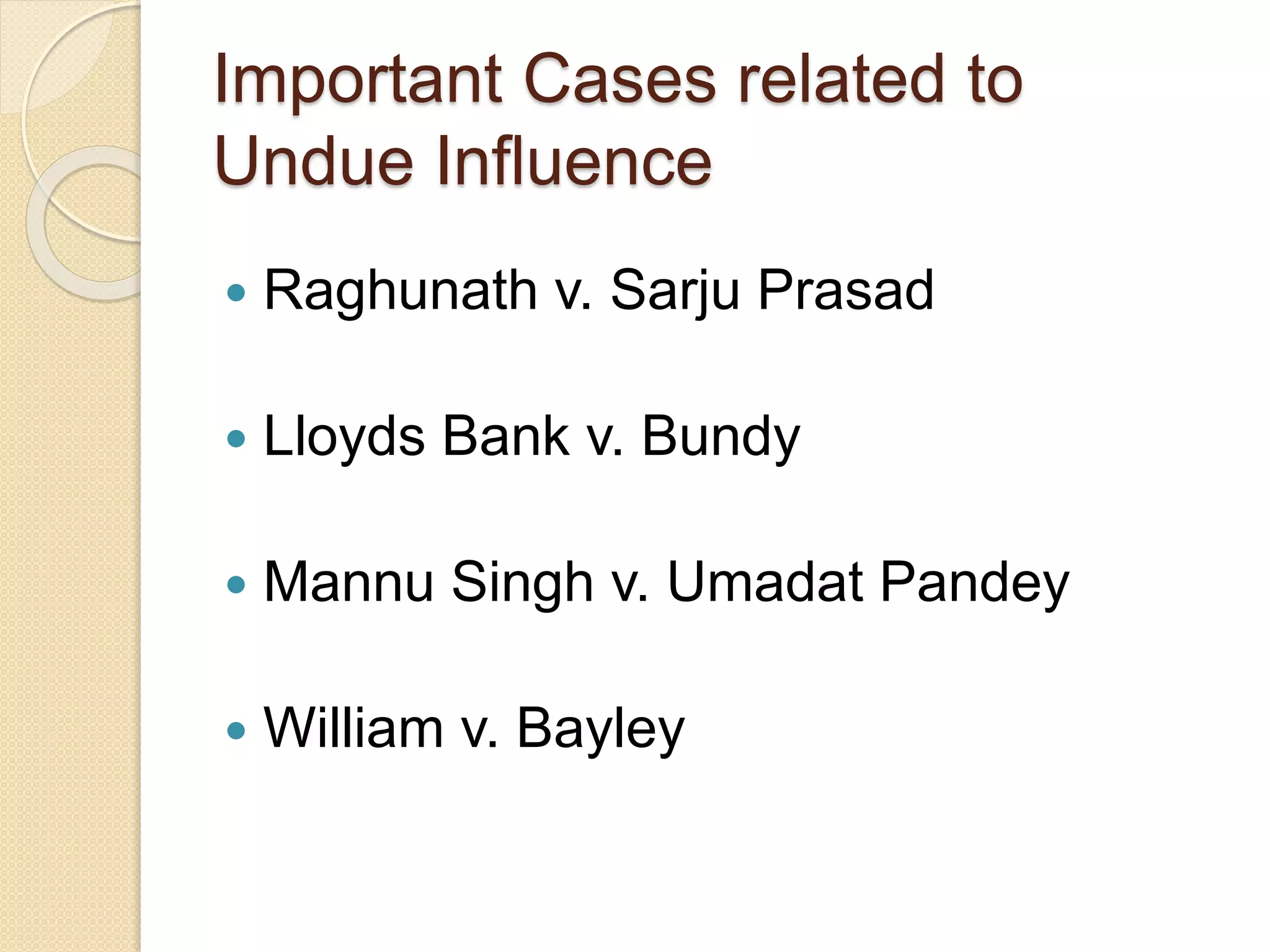 Undue influence | PPTX