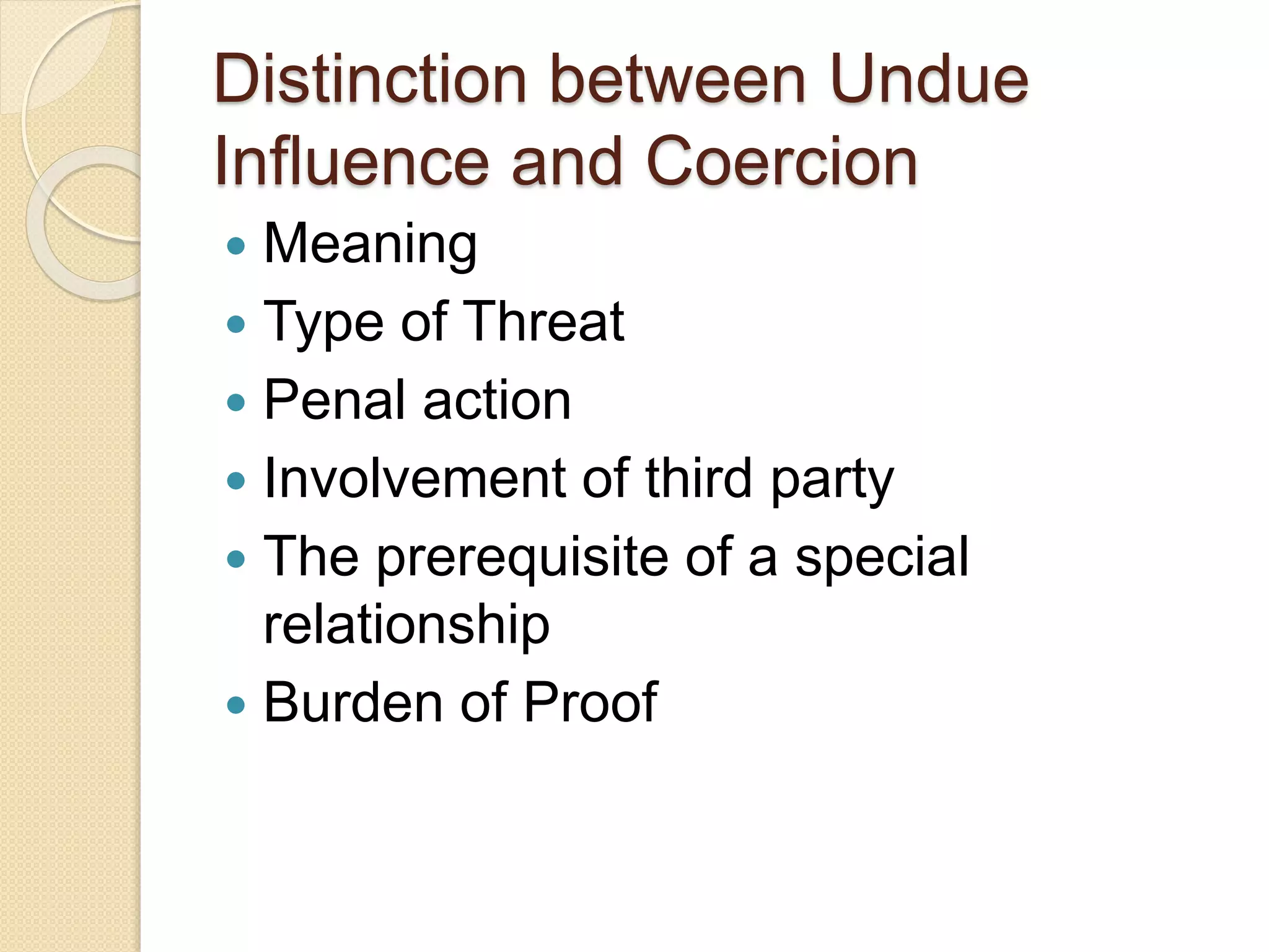 Undue influence | PPTX